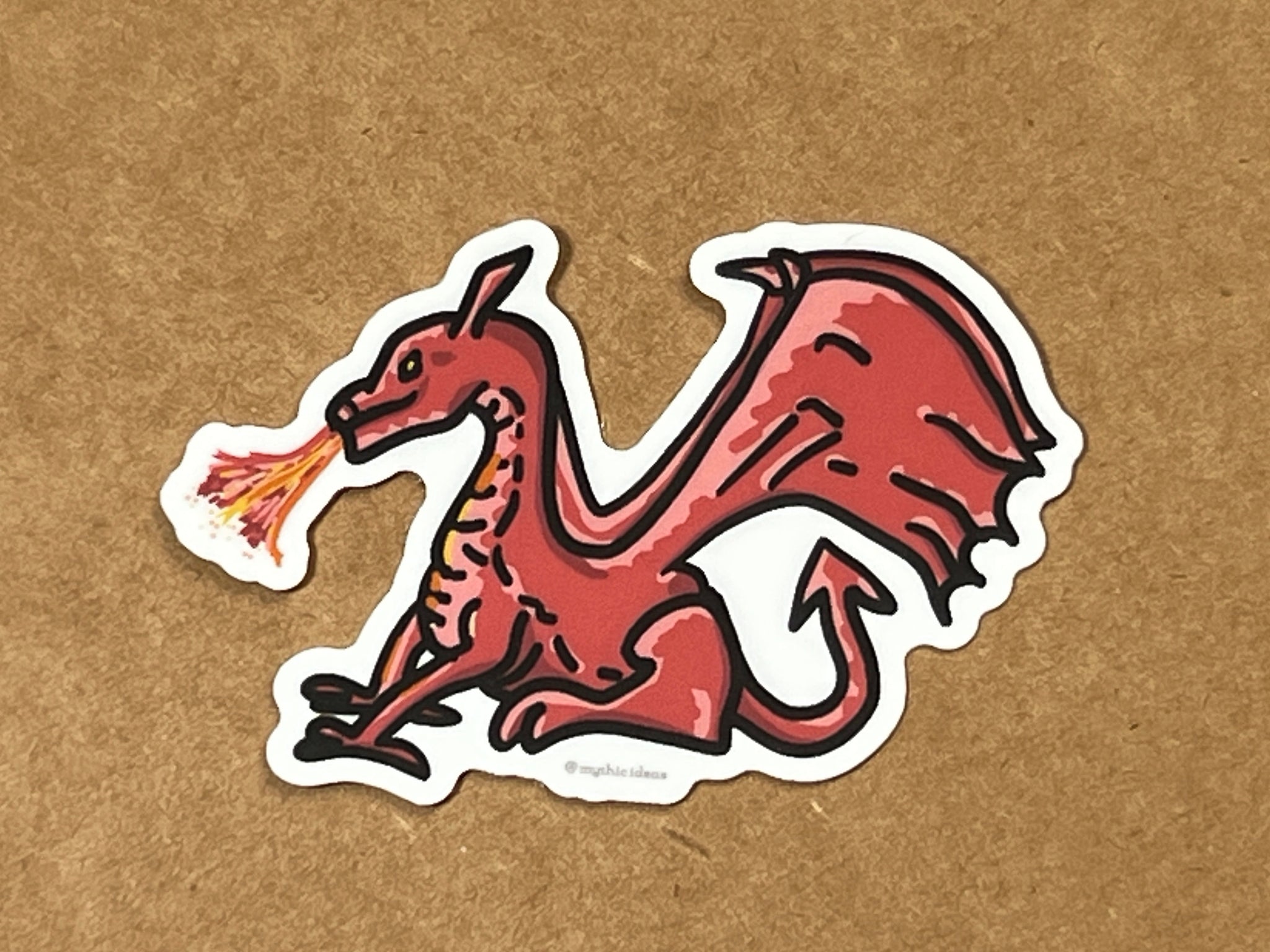 Red Dragon Sticker Drop – Mythic Ideas Fantasy Art